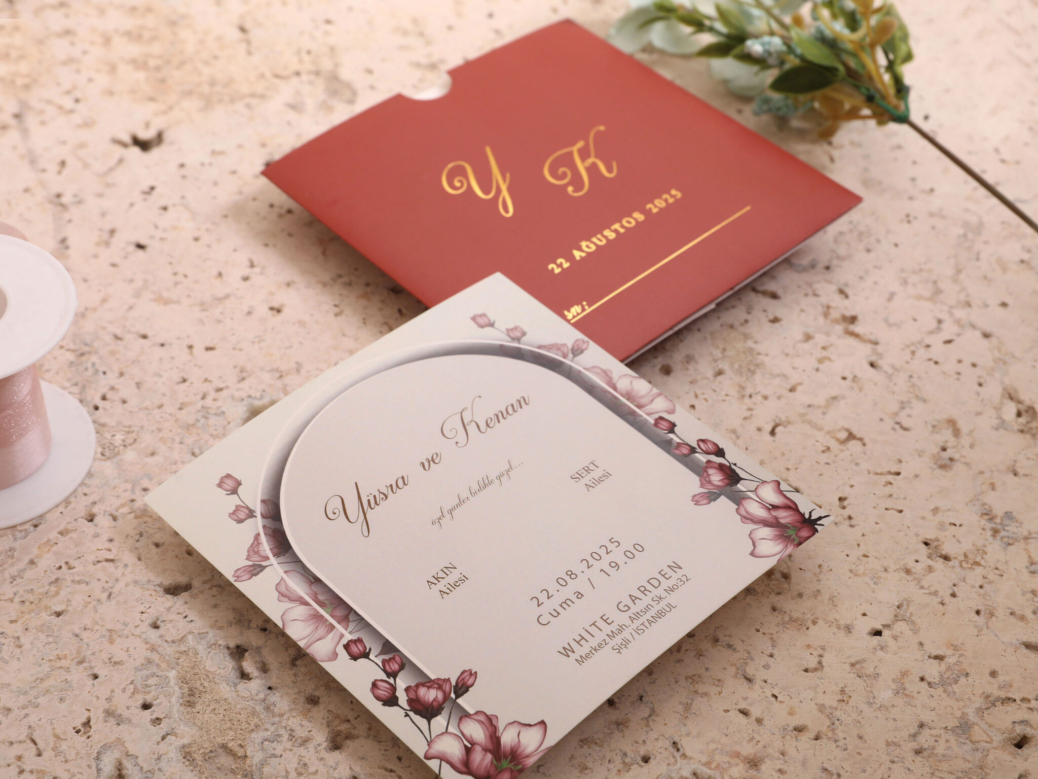 Lüks Kare Davetiye | LKD-03 – Miel Davetiye