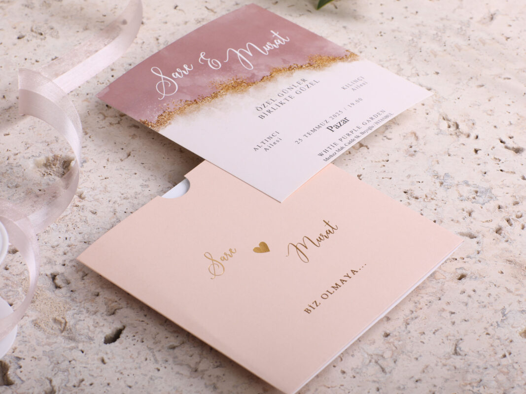 Lüks Kare Davetiye | LKD-03 – Miel Davetiye